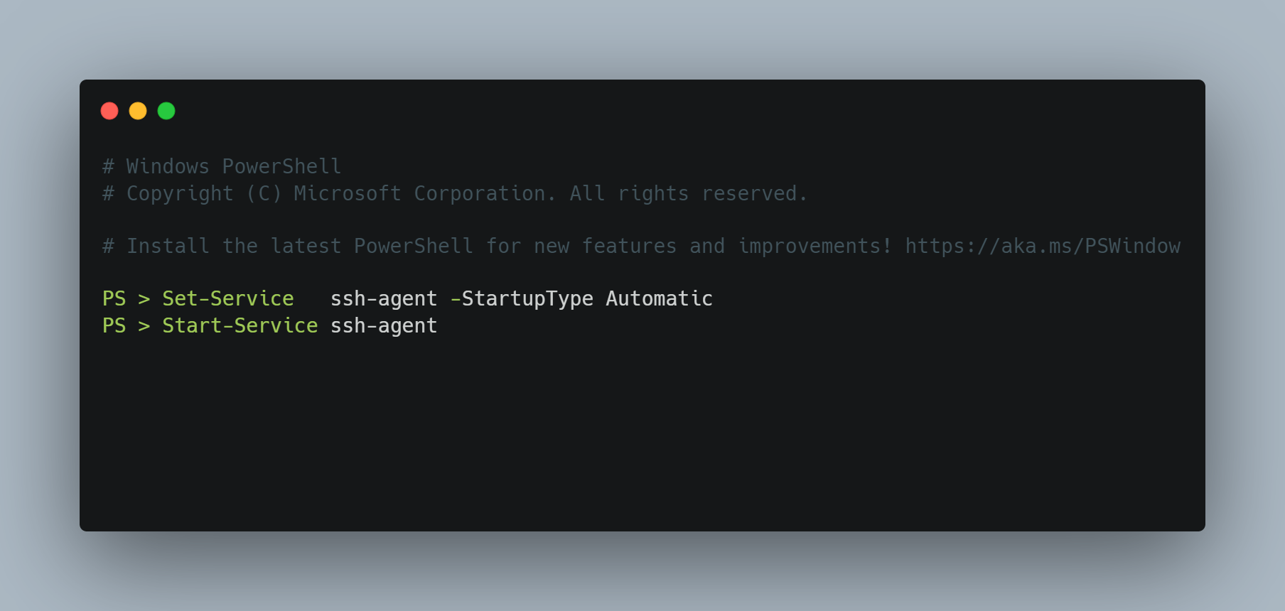 Windows 11 - SSH Agent Setup